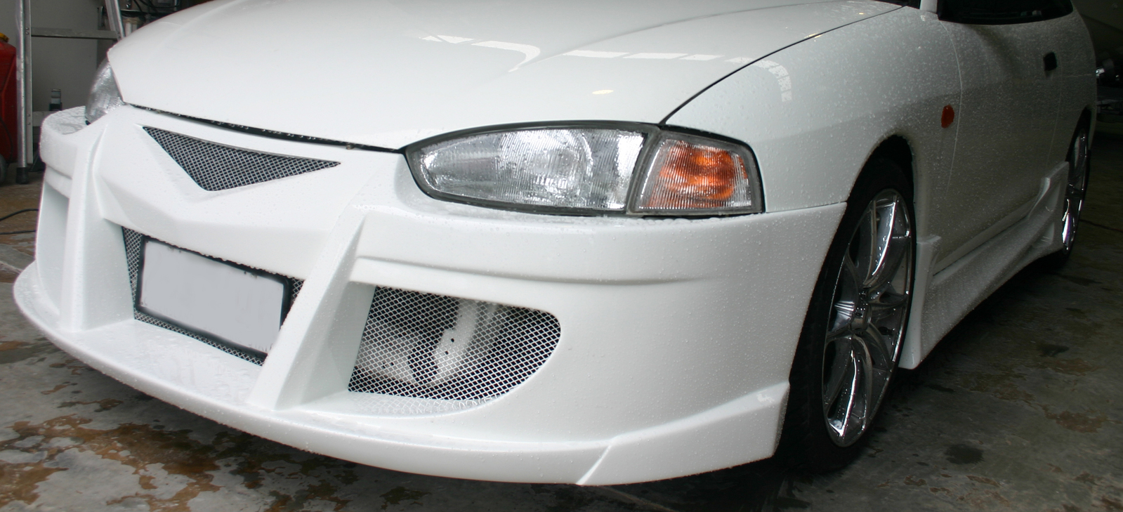 BRAND NEW MITSUBISHI LANCER CE COUPE DROID FRONT BUMPER SPOILER 96-04