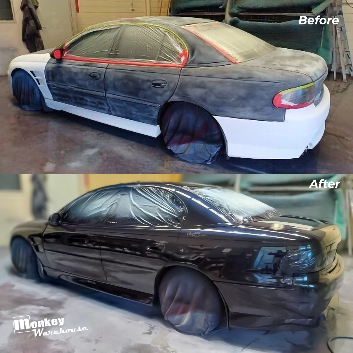 FULL CONVERSION BODY KIT FOR VX/VT SEDAN COMMODORE ( TEAR DROP HEADLIGHTS)