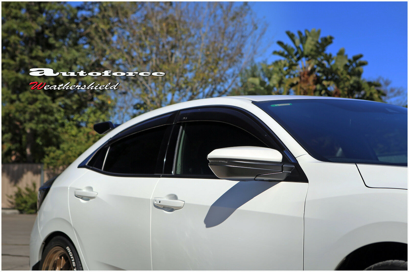 HIC WEATHER SHIELDS- HONDA CIVIC HATCH 2016-2021 FC FK (OEM STYLE)