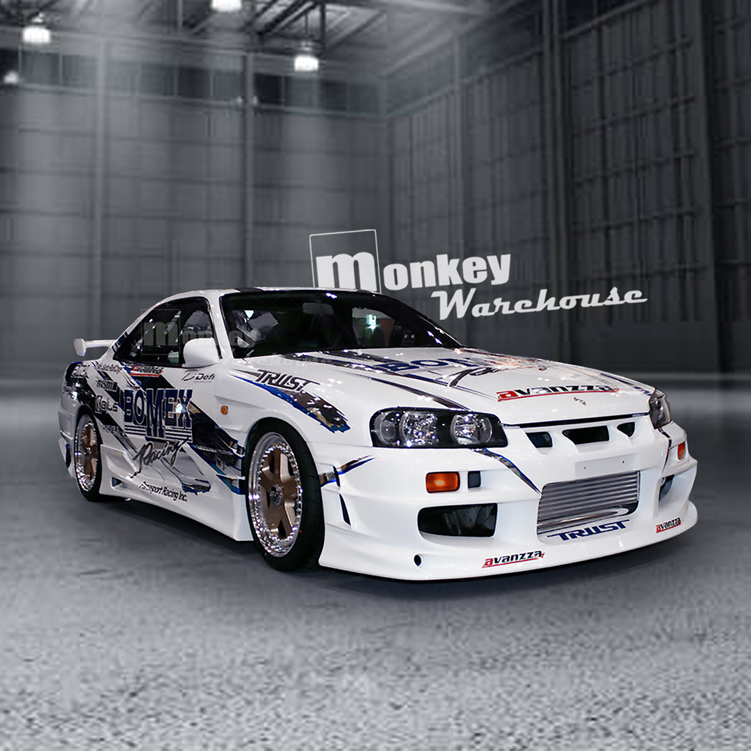 BOMEX FRONT BUMPER SUIT R34 NISSAN SKYLINE GT/GT-T 2 DOOR COUPE