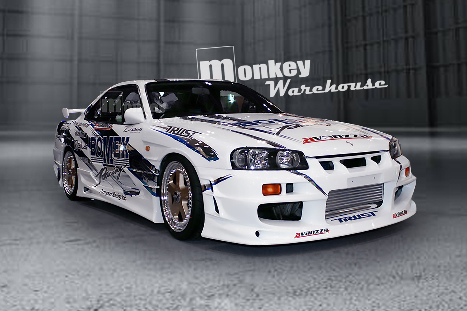 BOMEX FRONT BUMPER SUIT R34 NISSAN SKYLINE GT/GT-T 2 DOOR COUPE