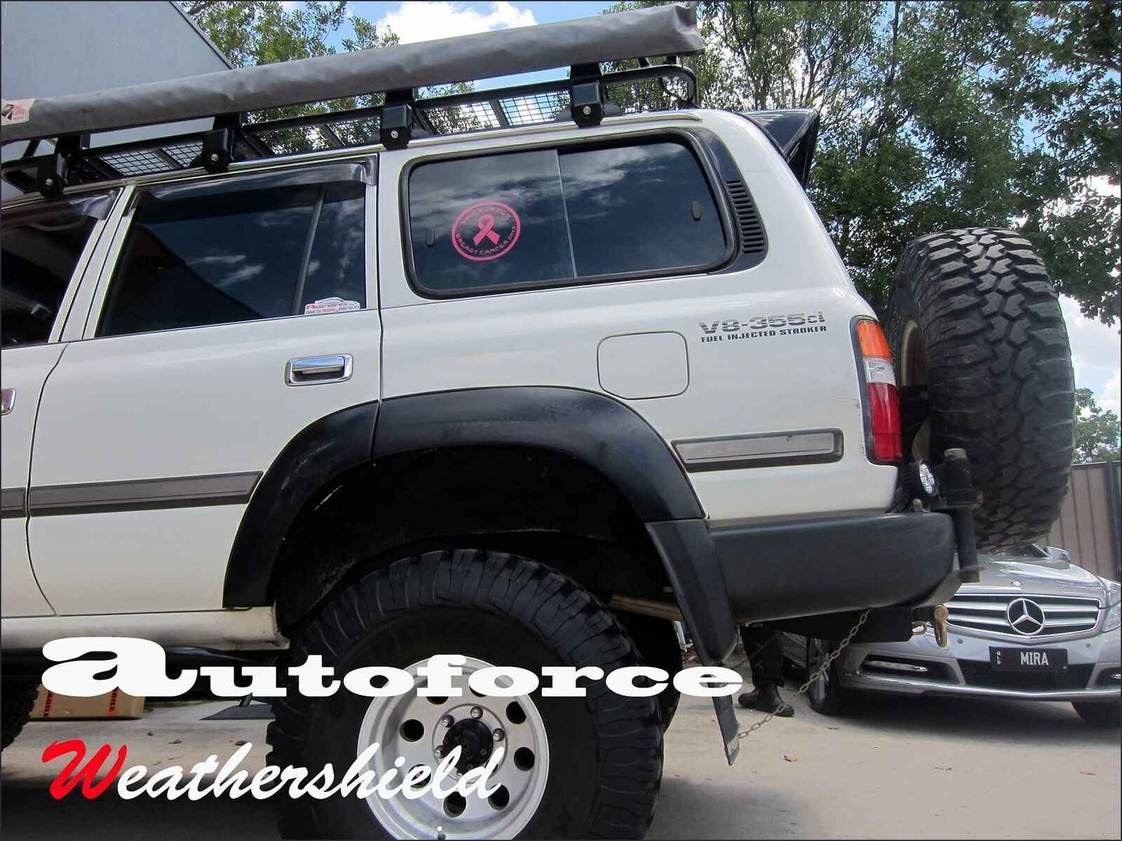 Rear Window Roof Spoiler Wing For 80 Series Toyota Landcruiser Wagon